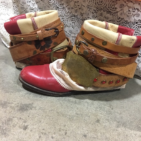 Shoes | Red Cowboy Boots Size 6 Upcycled Cowgirl Boots | Poshmark